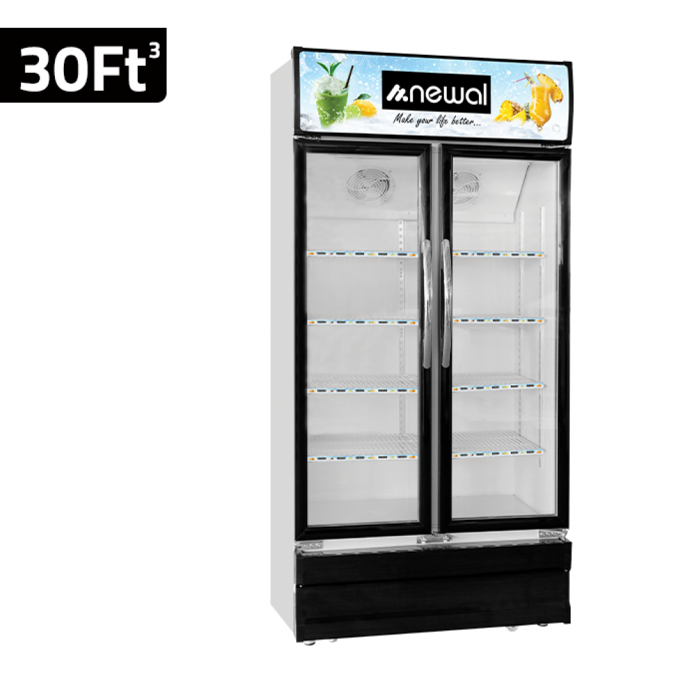 BTL-610 newal Vertical Bottle DOUBLE DOOR Cooler 30 feet