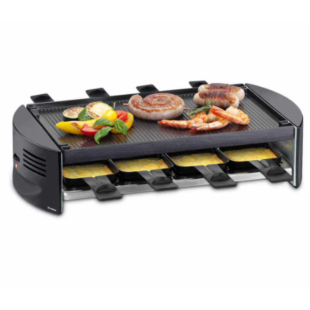 Raclette Party Trisa Grill with 8 trays and 8 spoons