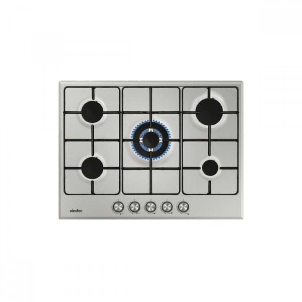H7500VGRM Simfer 5 Burners - Built-In Gas Cooker 70Cm